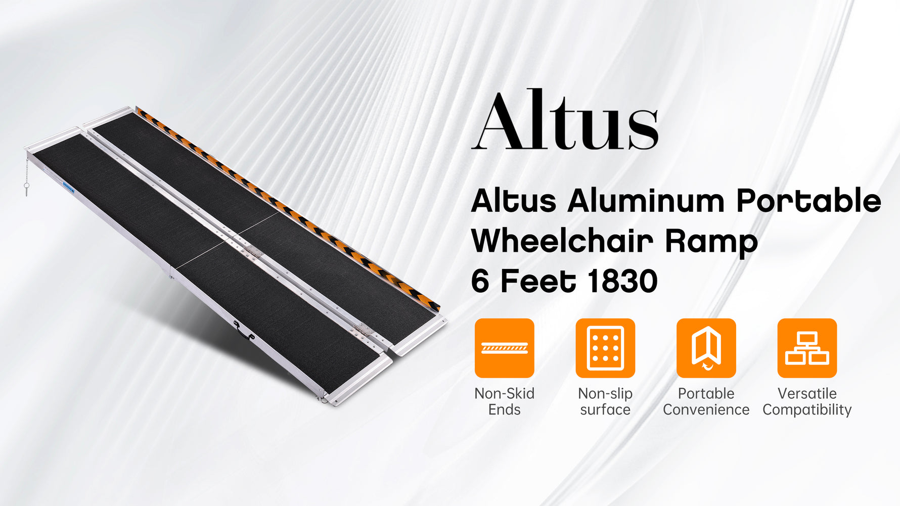 Altus Aluminum Wheelchair Portable Wheelchair Ramp 6 feet 1830 – myaltus