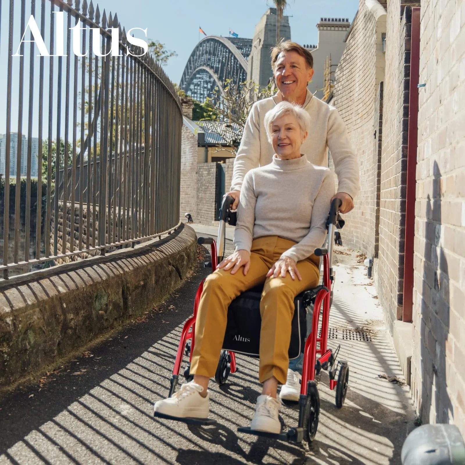 Altus 2-in-1 Mobility Rollator and Transit Wheelchair Combo with Seat ...