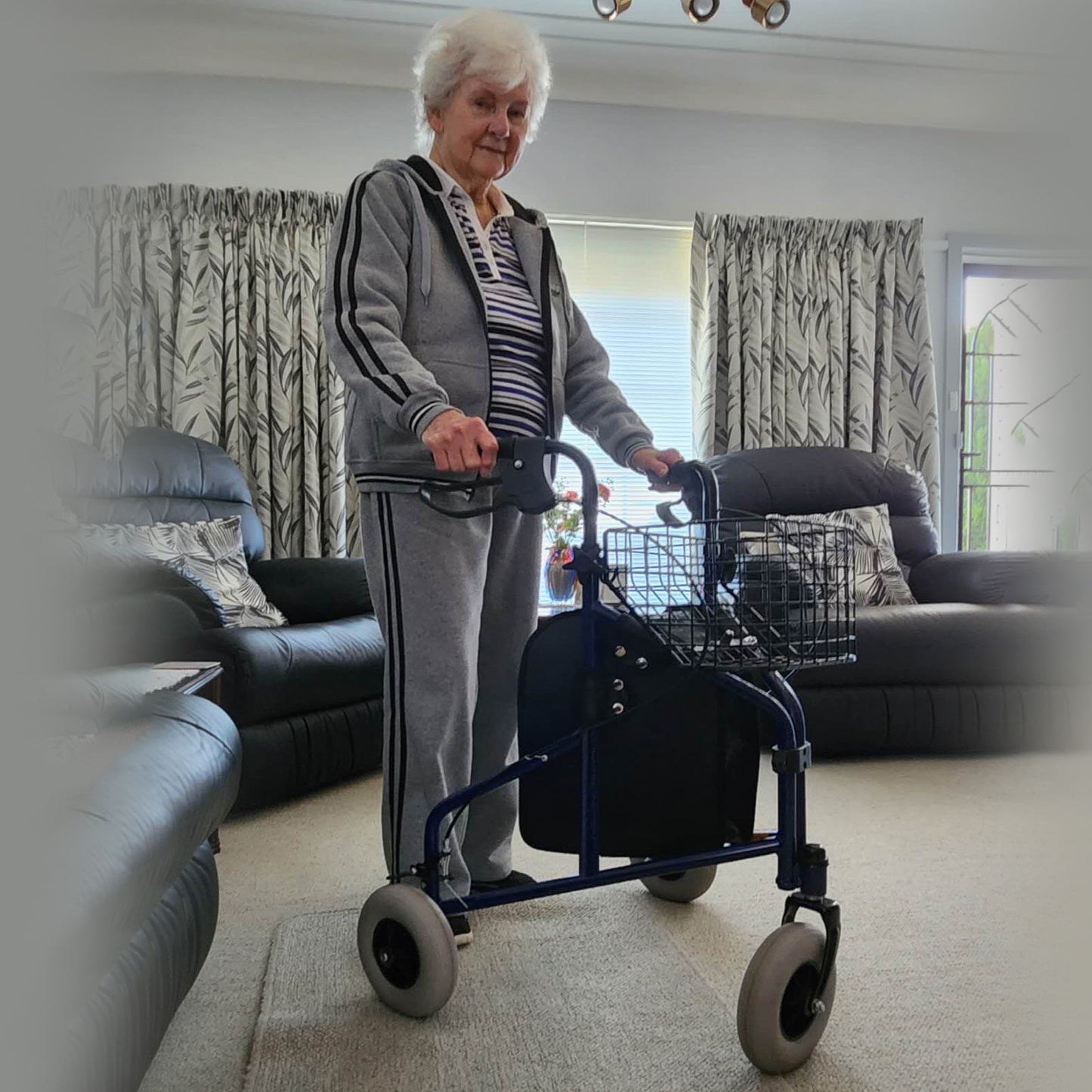Altus Rolling Walker Mobility Aid Rollator with bag wire basket and tr ...